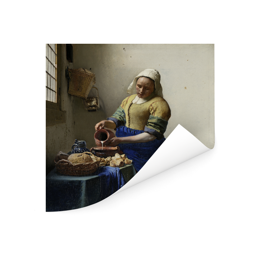 Het melkmeisje - Schilderij van Johannes Vermeer Poster - Oude meesters