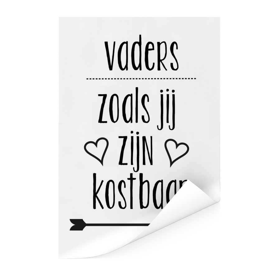 Vaderdag - Vaders zoals jij zijn kostbaar Poster - Vaderdag collectie